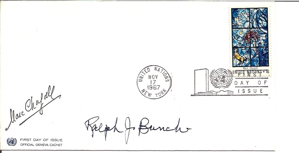 Weekes Autographs » BUNCHE, Dr. Ralph (1903 – 71)
