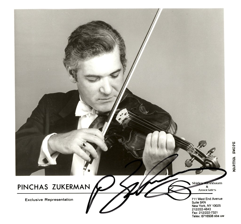 Weekes Autographs » Zukerman, Pinchas (1948 -)